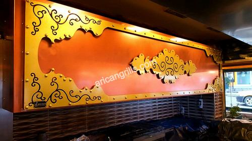 Charcoal Grills Barbecue Copper and gold yellow style | Arican Grills