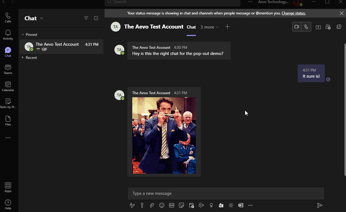 Training In A Minute - How To Pop Out A Teams Chat