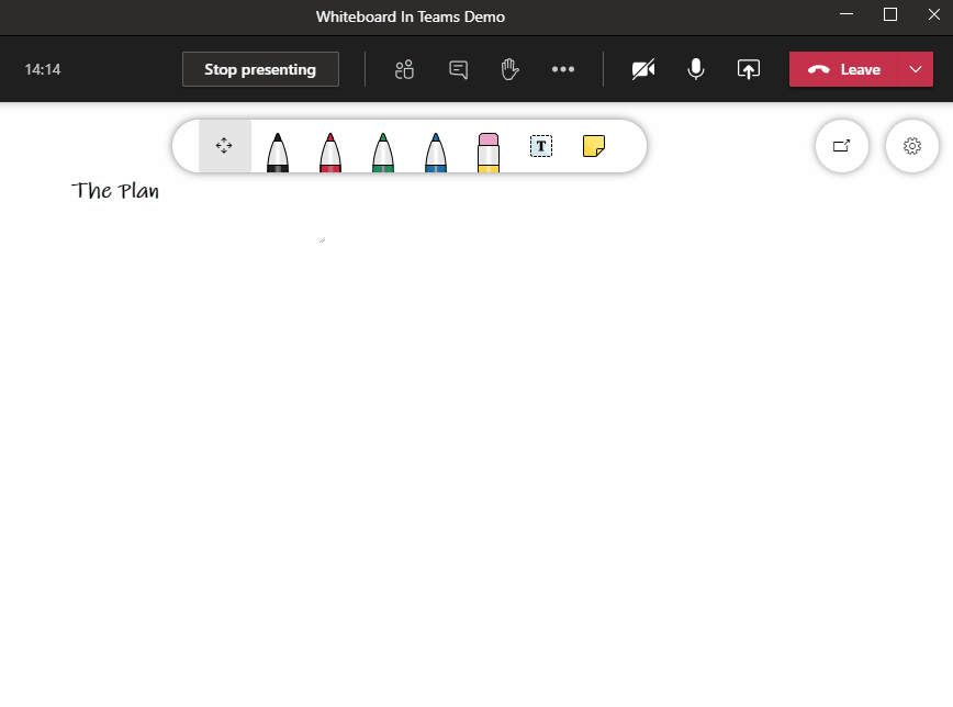 Training In A Minute Using Microsoft Whiteboard In A Teams Meeting