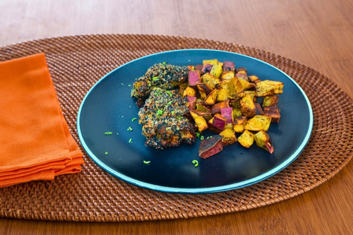 Sobrecoxa Crispy + Batata Doce Assada | Pulsar Foods