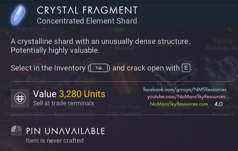 Crystal Fragment | No Man's Sky Resources