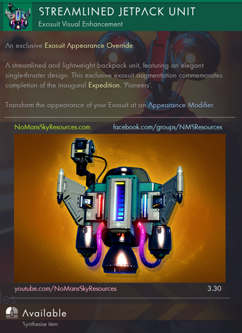 Streamlined Jetpack Unit | No Man's Sky Resources