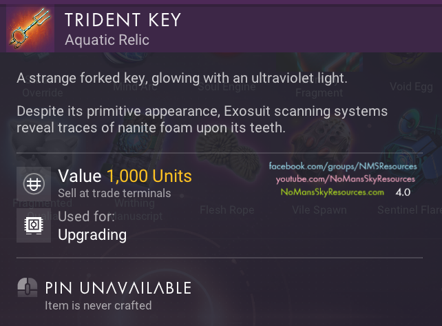 Trident Key | No Man's Sky Resources