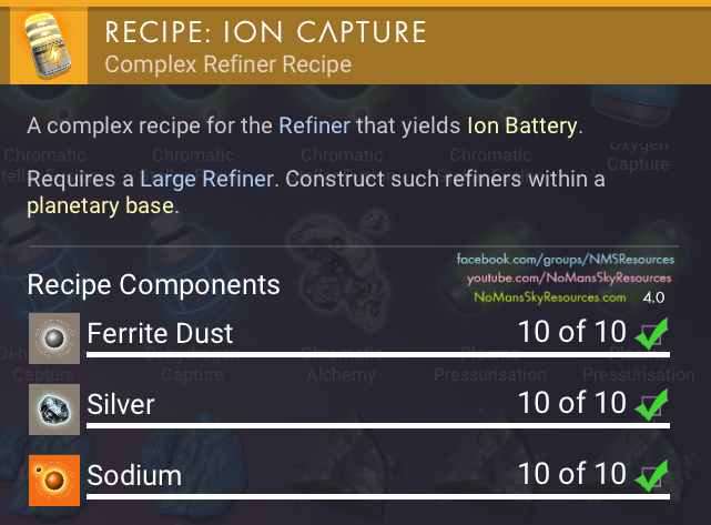Refiners | No Man's Sky Resources