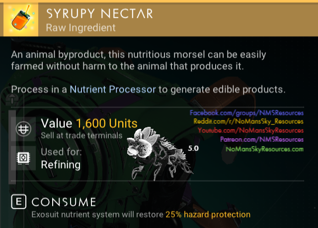 Syrupy Nectar | No Man's Sky Resources
