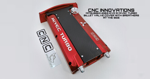 MITSUBISHI 4G63 EVO 9 MIVEC TURBO BILLET VALVE COVER WITH BREATHERS AT ...