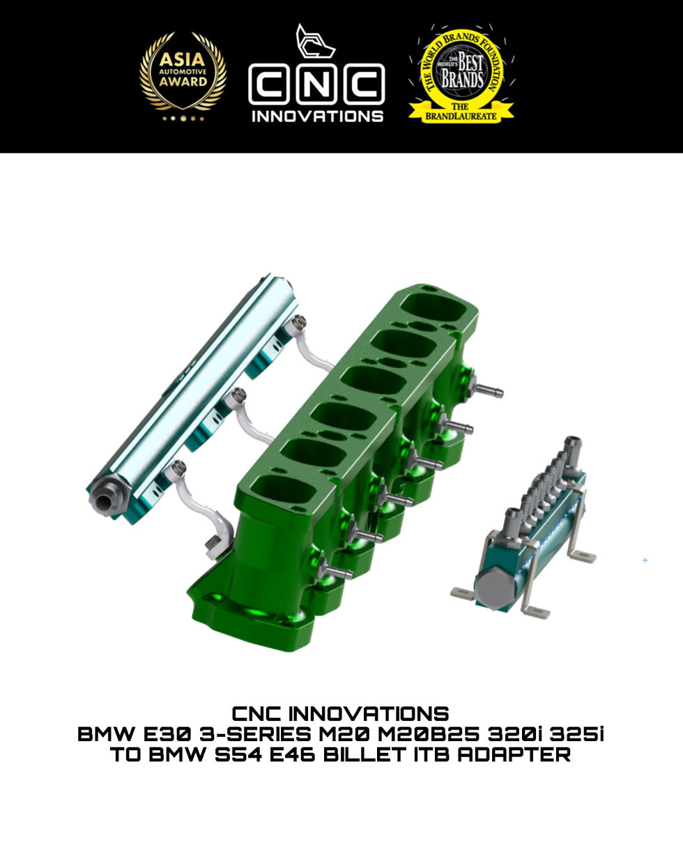 BMW E30 3-SERIES M20 M20B25 320i 325i TO BMW S54 E46 BILLET ITB ADAPTER ...
