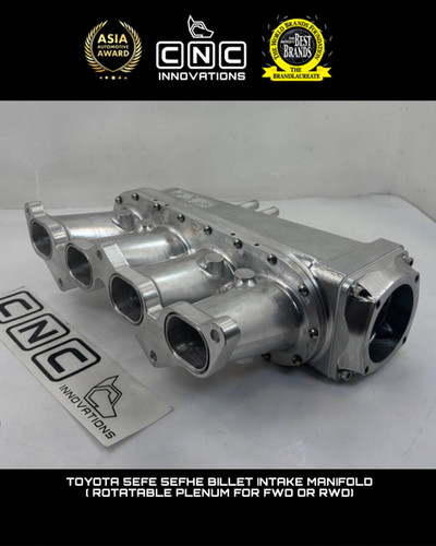 TOYOTA 5EFE 5EFHE BILLET INTAKE MANIFOLD ( ROTATABLE PLENUM FOR FWD OR ...
