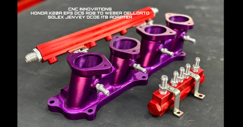 HONDA K20A EP3 DC5 RD8 TO WEBER DELLORTO SOLEX JENVEY DCOE ITB ADAPTER ...