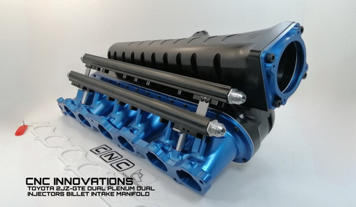 TOYOTA 2JZ-GTE DUAL PLENUM DUAL INJECTORS BILLET INTAKE (6 or 12 ...