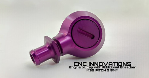 Engine oil cap with Additional Breather M33 PITCH 3.5MM | CNC INNOVATIONS