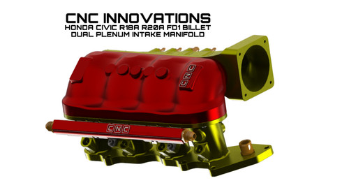 HONDA CIVIC R18A R20A FD1 BILLET DUAL PLENUM INTAKE MANIFOLD (optional ...