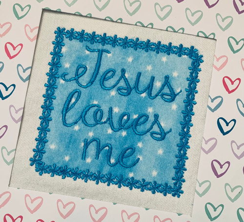Jesus Loves Me Applique Design | Pineapple Design