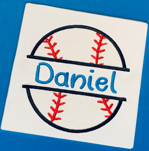 Baseball Nameplate Applique Design | Pineapple Design