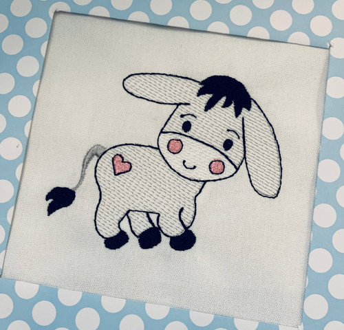 Donkey Sketch Embroidery Design,donkey embroidery design,kids ...
