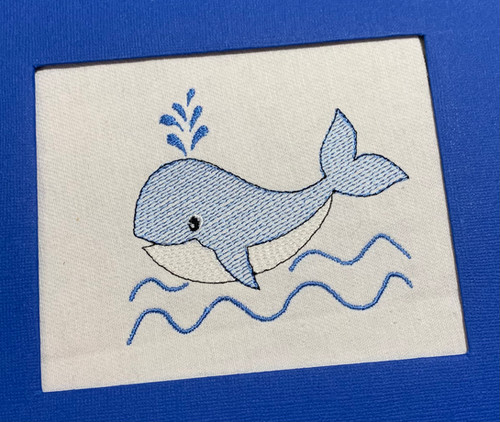 Baby Whale Embroidery Design | Pineapple Design