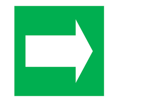 Grøn pil skilt - Plastplade | Brandgodt