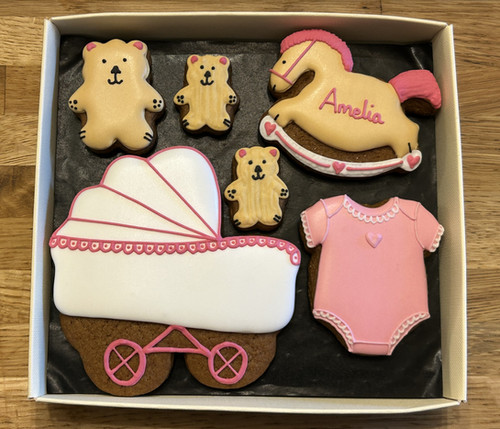 Baby Girl Biscuit Box | The Cottage Biscuit Bakery