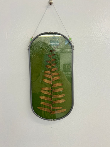 Stained Glass Pressed Fern Wall Hanging by Julie Morrice | Public Glass