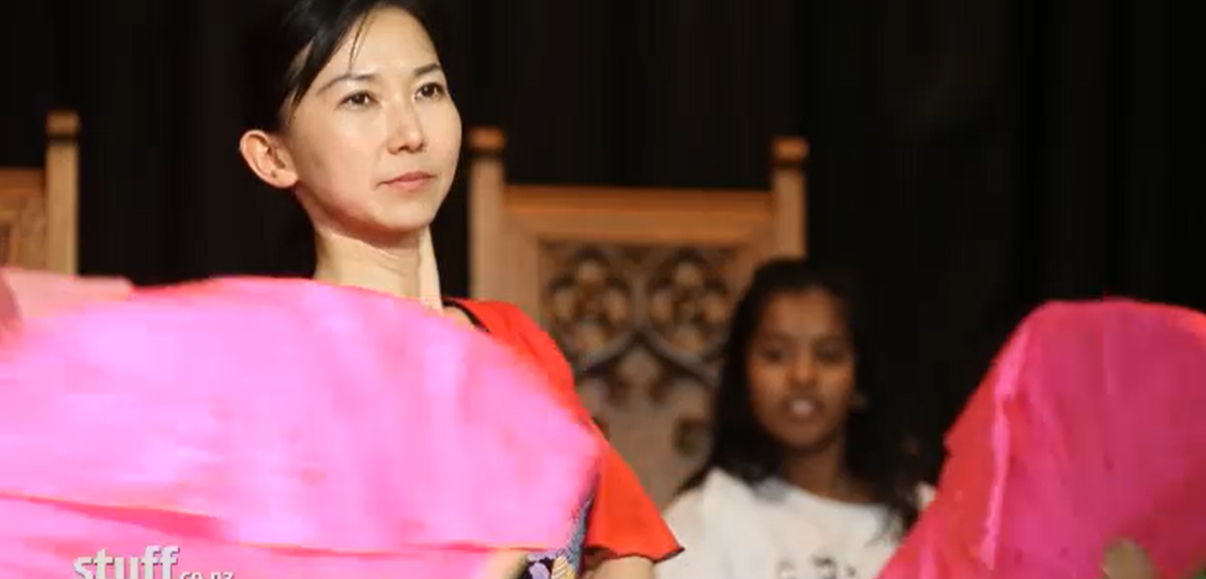 Hekia Parata shows off her dance moves for Chinese Language Week