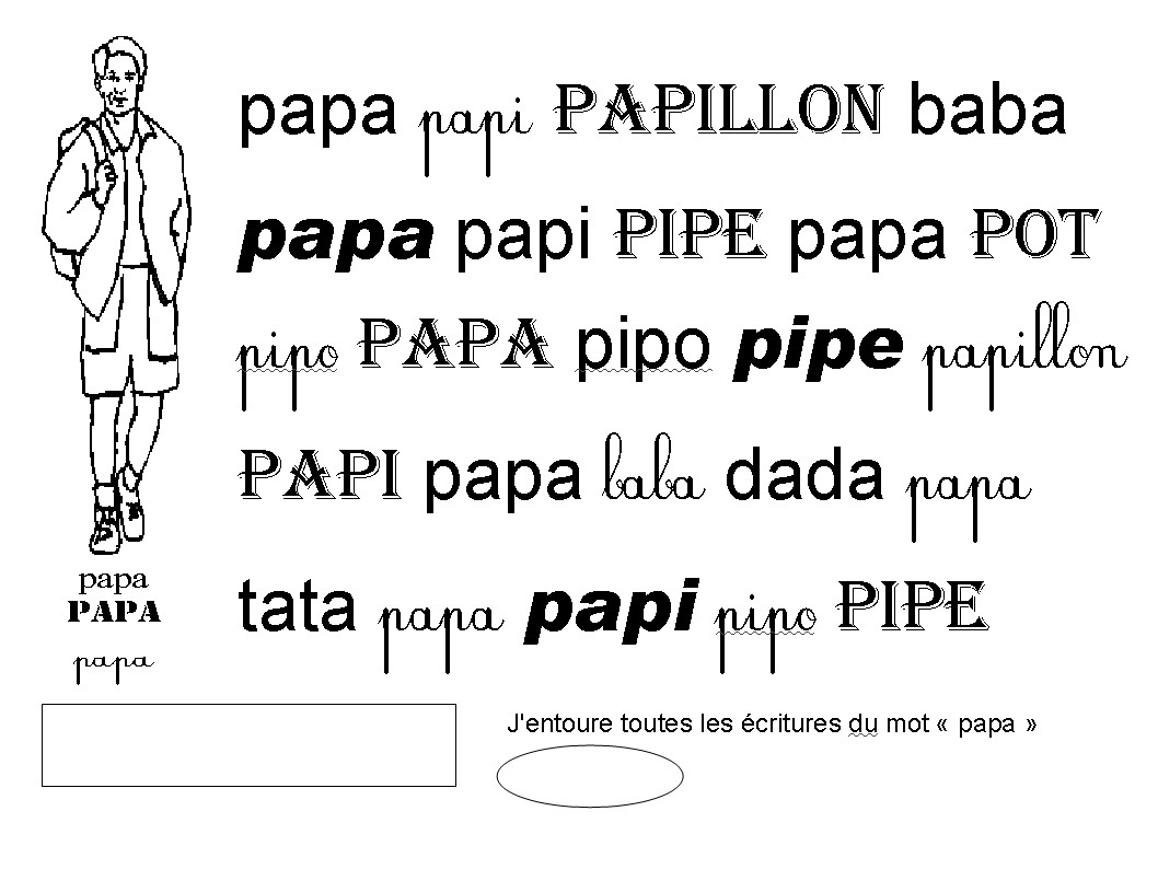 GS/MS : Découvrir l'écrit autour du mot PAPA