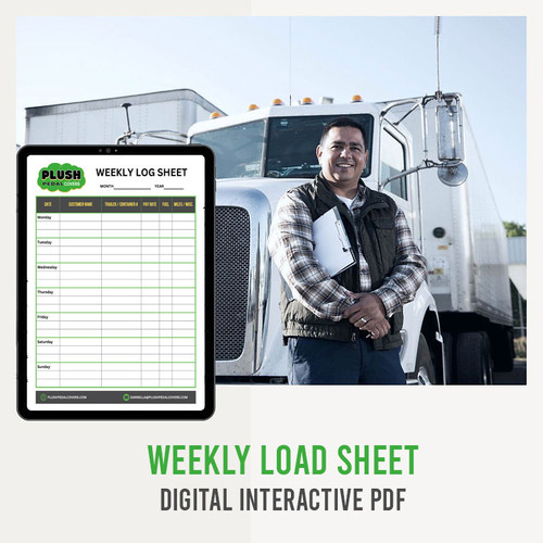 Weekly Load Sheet (Digital Version) | Plush Pedal Covers