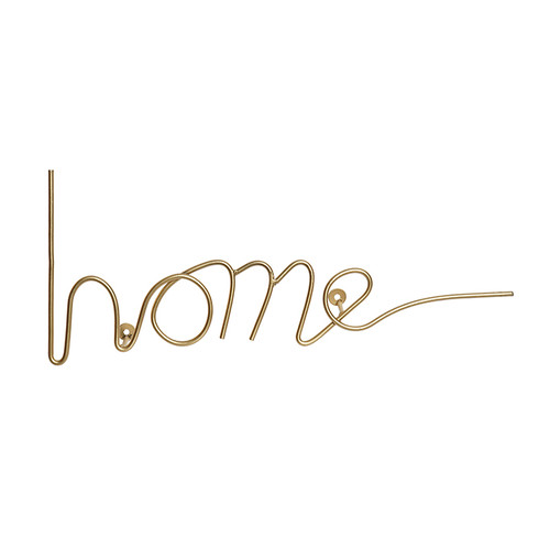 Letrero Home dorado | areasdecomarket