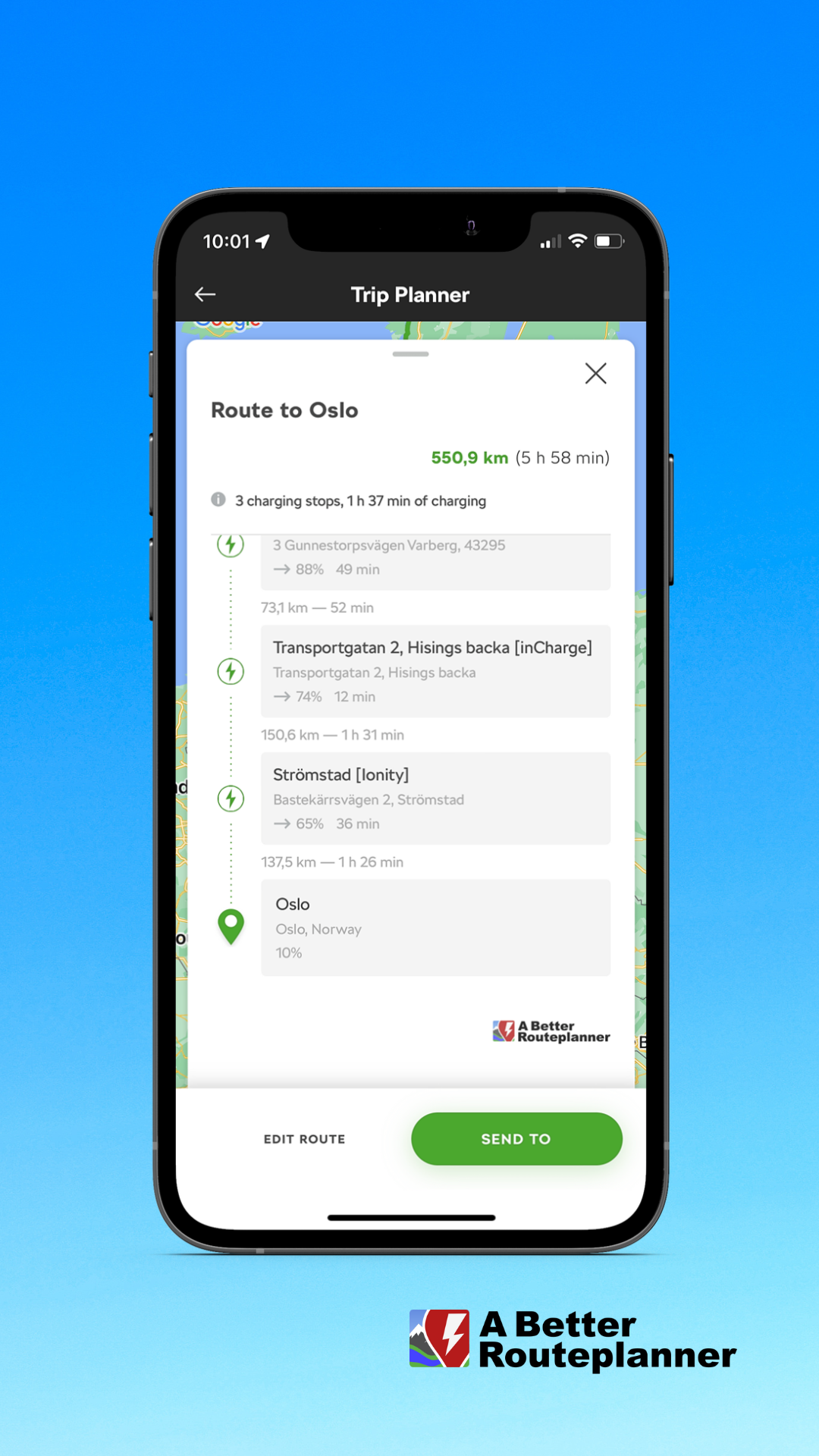 A Better Routeplanner powers MyŠKODA EV planning