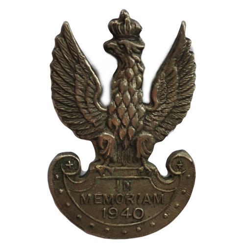 Poland - WW2 Polish Eagle Lapel Pin – In Memoriam 1940 | Militaria for sale