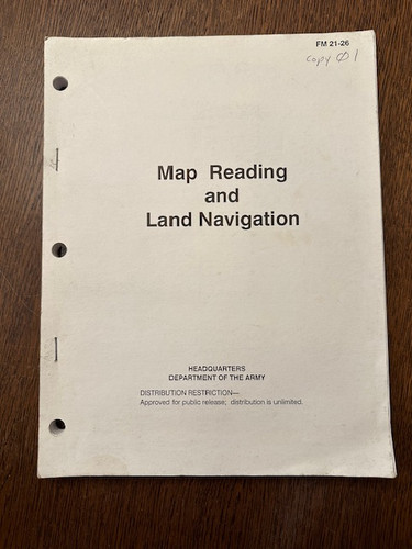Army Manual FM 21-26 Map Reading & Land Navigation | Roadside Relics LLC