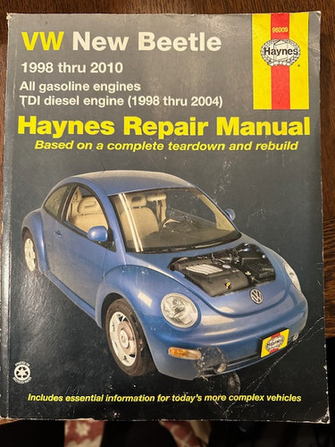 1998-2010 VW New Beetle Haynes Repair Service Workshop Manual ...