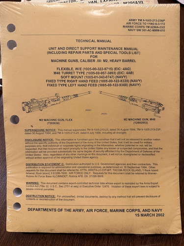 Military Manual TM 9-1005-213-23&P | Roadside Relics LLC