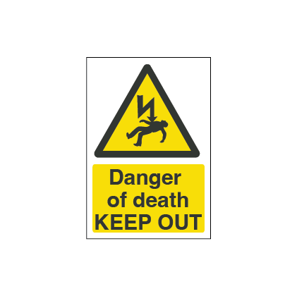 Danger Of Death KEEP OUT Sticker Sign | Graphics UK