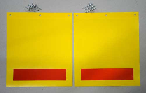 Tail Lift Warning Flags Blank Yellow One Pair | Graphics UK