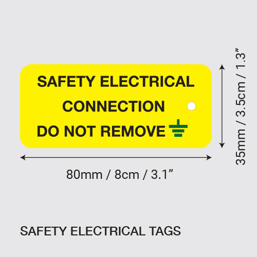 Electrical Earth Warning Tags - Health and Safety | Graphics UK