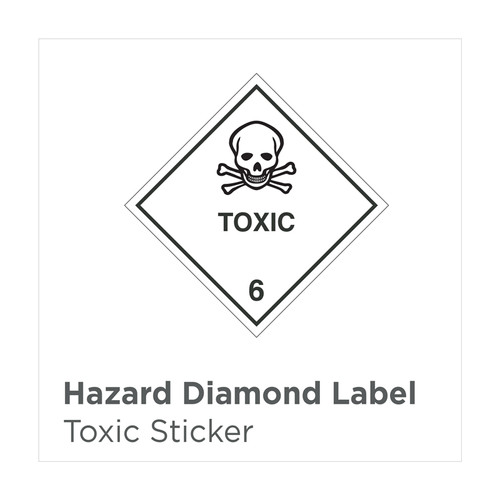 Hazard Toxic Diamond Vinyl Sticker | Graphics UK
