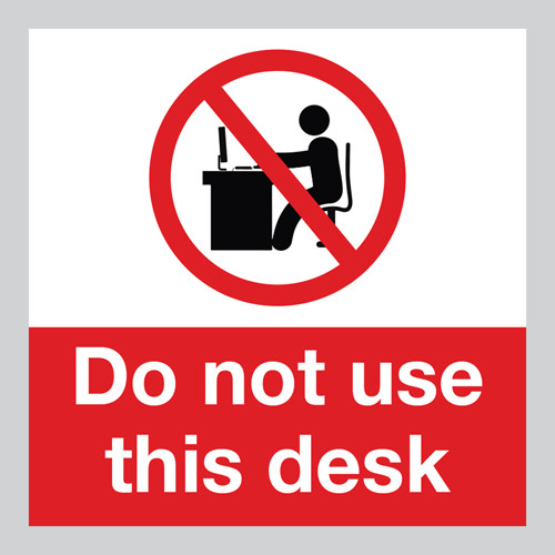 Do not use this Desk Social Distancing Sticker | Graphics UK