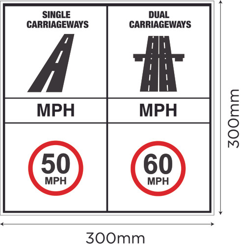 Speed Limited Sticker 50 MPH 60 MPH | Graphics UK