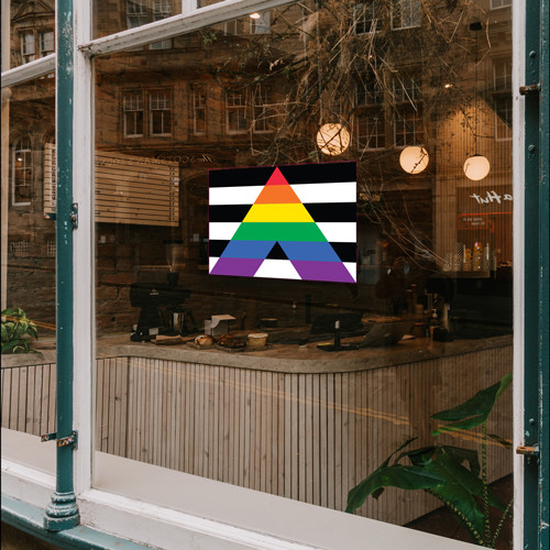Straight Ally Flag Window Vinyl | Graphics UK