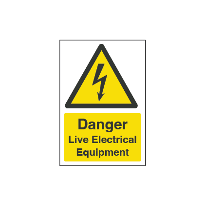 Danger Live electrical Equipment Electrical Hazard Vinyl Sticker ...