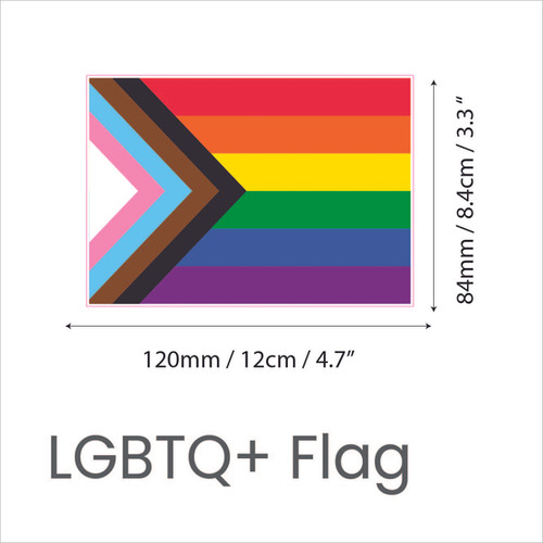 Small LGBTQ+ Flag Window Sticker | Graphics UK