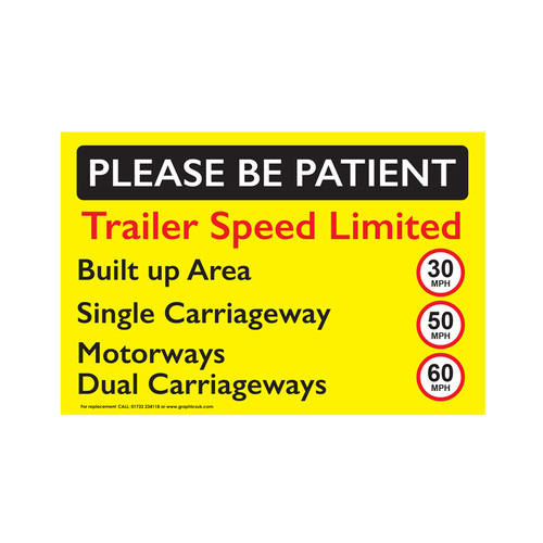 Trailer Speed Limited Sticker 30 / 50 / 60 MPH | Graphics UK