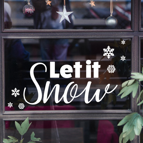 Script 'Let It Snow' Window Sticker | Graphics UK