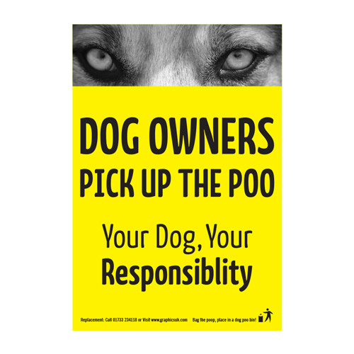 Dog Poo Sticker Dog Owners Pick Up The Poo | Graphics UK
