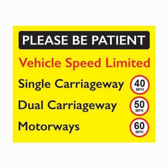 Vehicle Speed Limited Sticker 40 / 50 / 60 MPH Van / Lorry / Trucks ...