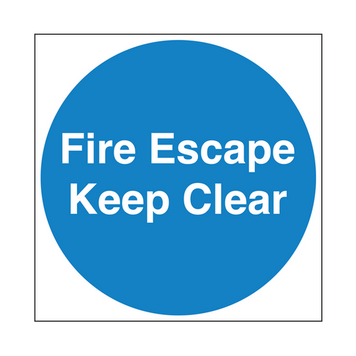 Fire Escape Keep Clear Sticker | Graphics UK