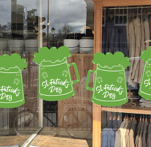 St Patricks Day Beer Window Strip | Graphics UK