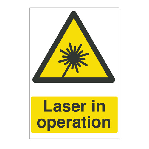 Laser In Operation Sticker Sign | Graphics UK