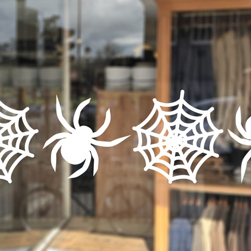 Halloween Spider Web Scene Window Vinyl | Graphics UK
