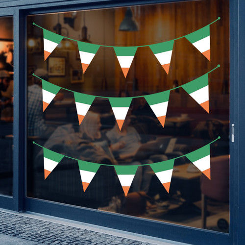 Irish Flag Window Triangle Bunting Vinyl | Graphics UK